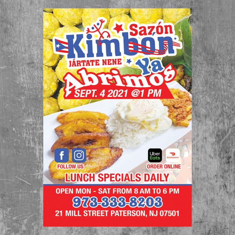 Sazón Kimbon Flyer – COLORSCREEN